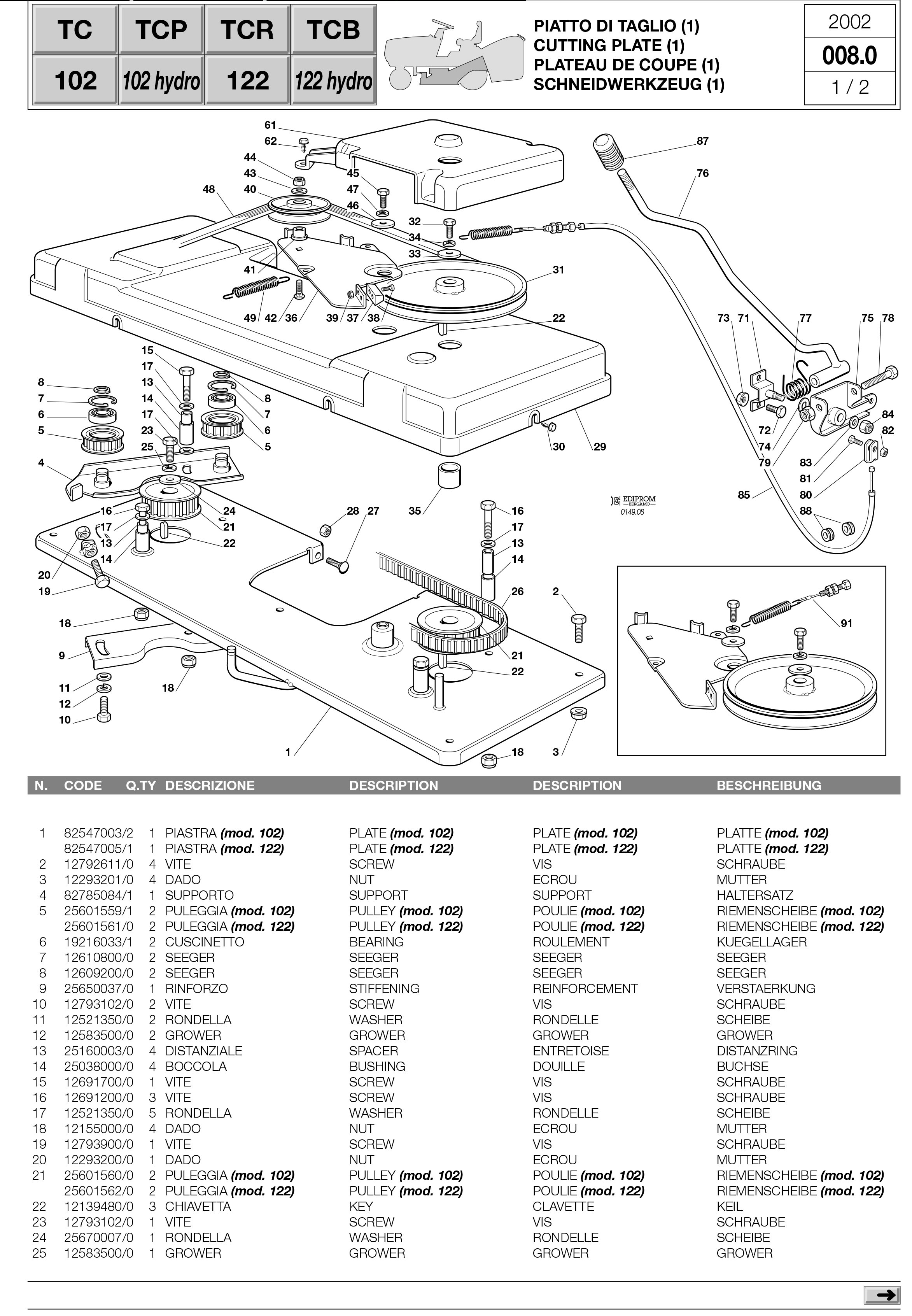 Vue Eclatee Tracteur Tondeuse Mtd Demaxde MTD Tracteurs De Pelouse MTD